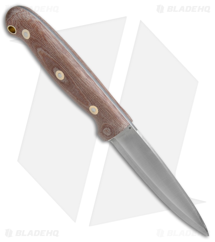 LT Wright Knives GNS Scandi Fixed Blade Matte Natural Micarta (4.5 ...