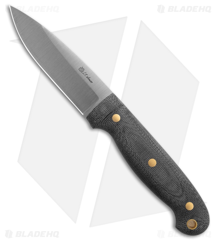 LT Wright Knives GNS Saber Matte Black/Gray Micarta (Satin)