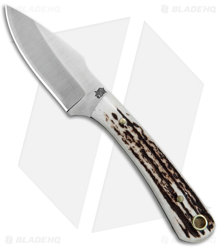 LT Wright Knives Great Plainsman Fixed Blade Knife Stag (2.75" Satin ...