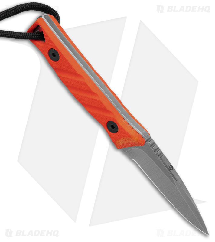 Medford Necromancer Neck Knife Orange G-10 (Sat) - Blade HQ