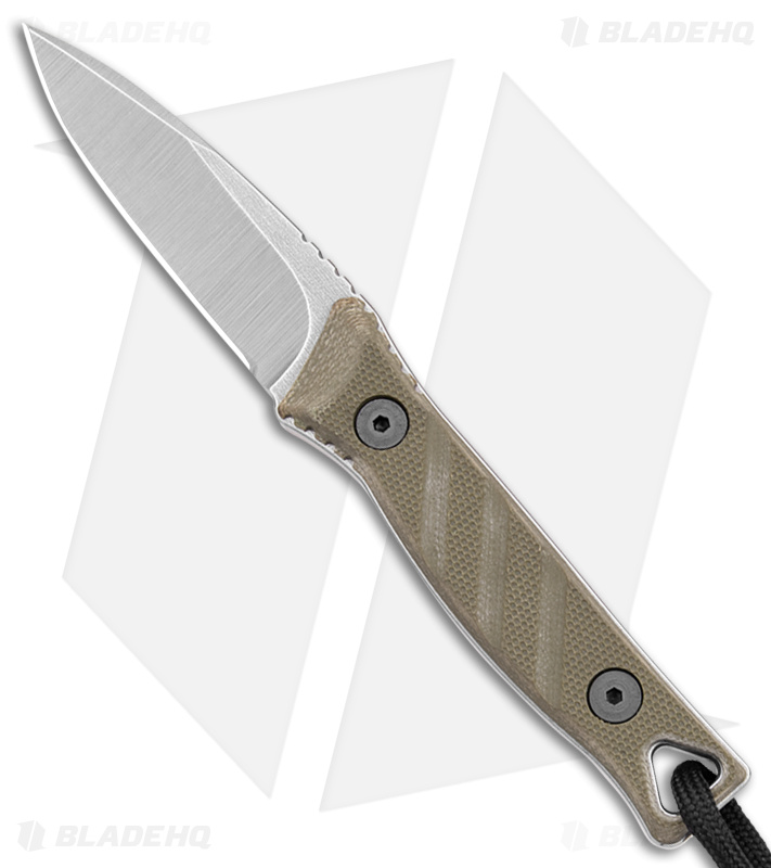 Medford Necromancer Neck Knife Green (2.5" Satin) - Blade HQ