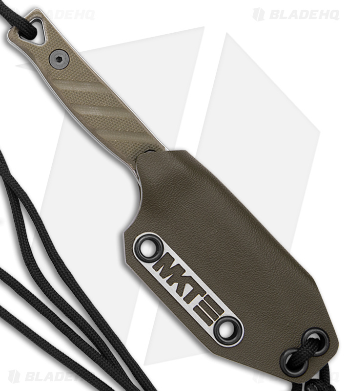 Medford Necromancer Neck Knife Green (2.5" Satin) - Blade HQ