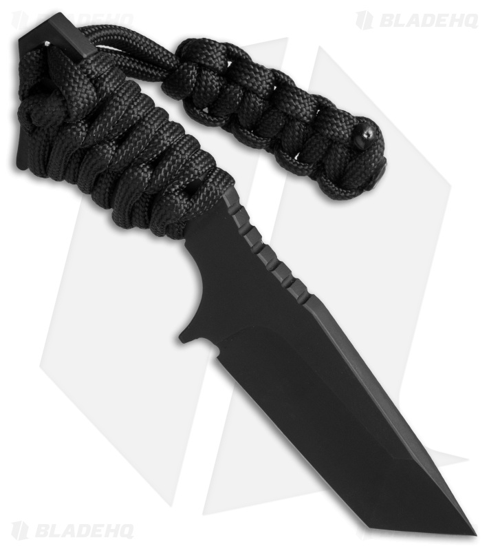 Medford Micro Tanto Fixed Blade Knife Black Paracord (2.3" Black PVD ...