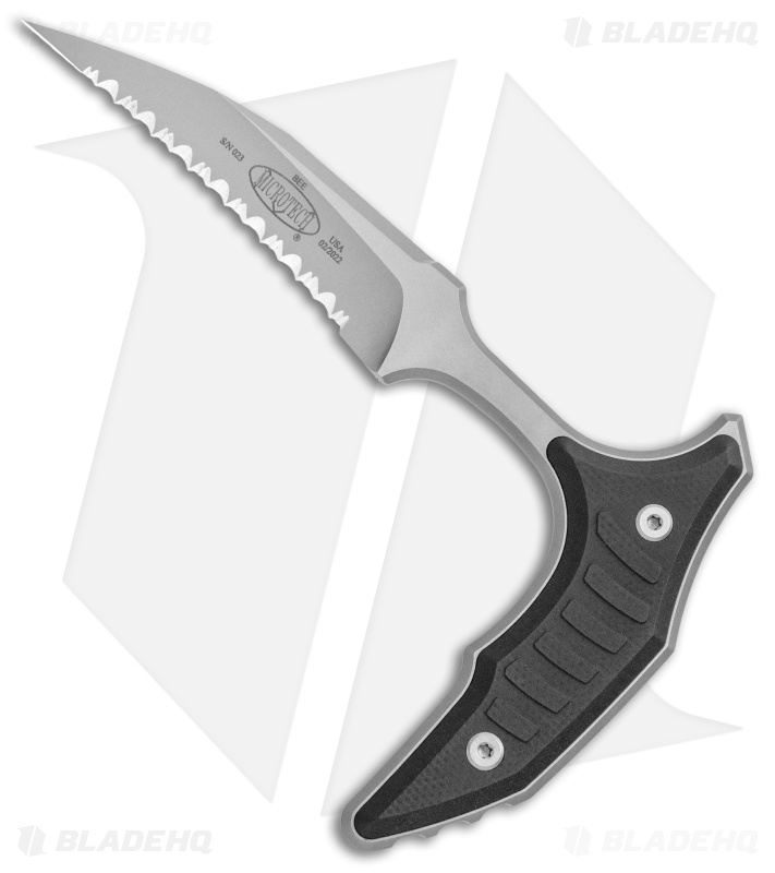 Microtech BEE Push Daggers Black G-10 (2.5" BB Full Serr) - Blade HQ