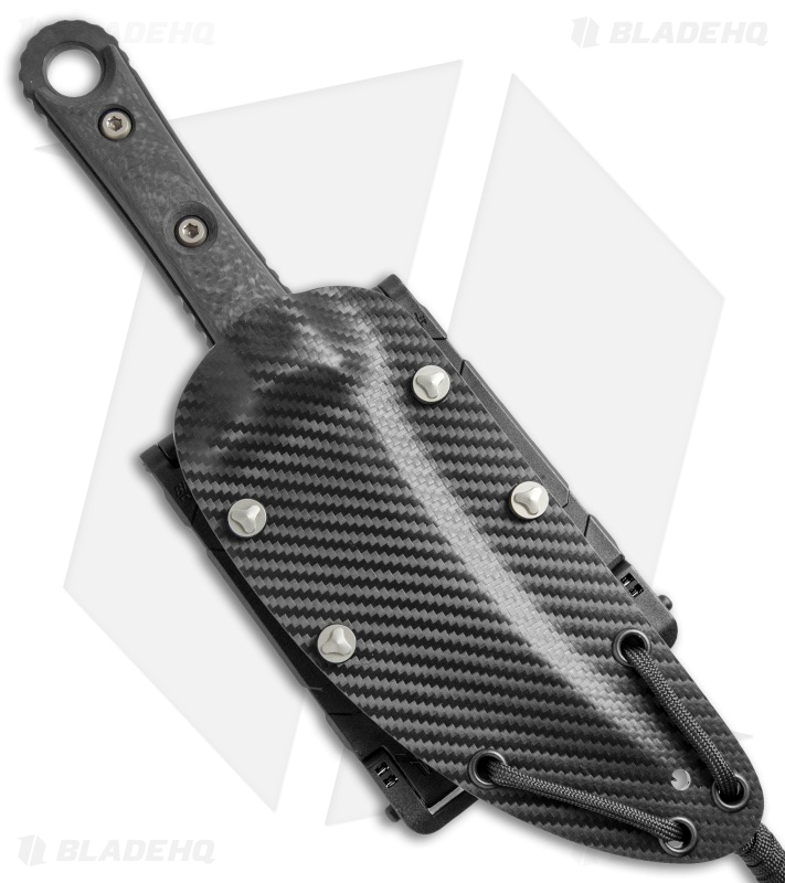 Microtech Borka SBK Fixed Blade Knife Carbon Fiber (5" Black Full Serr ...