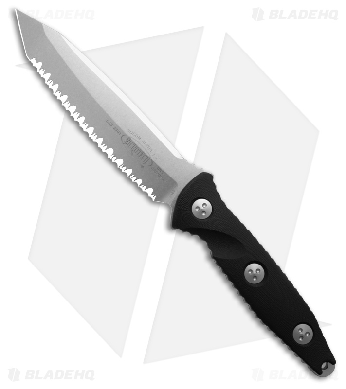 Microtech Socom Alpha T/E Fixed Blade Black + SW Full Serr