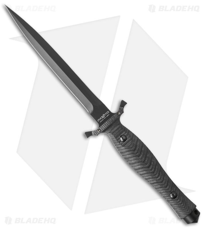 Mil-Tac MTD-1 Fixed Blade Dagger Knife Black Micarta (7.00" Black ...