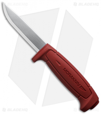 Morakniv Basic 511 Fixed Blade Knife Red Satin - Blade HQ