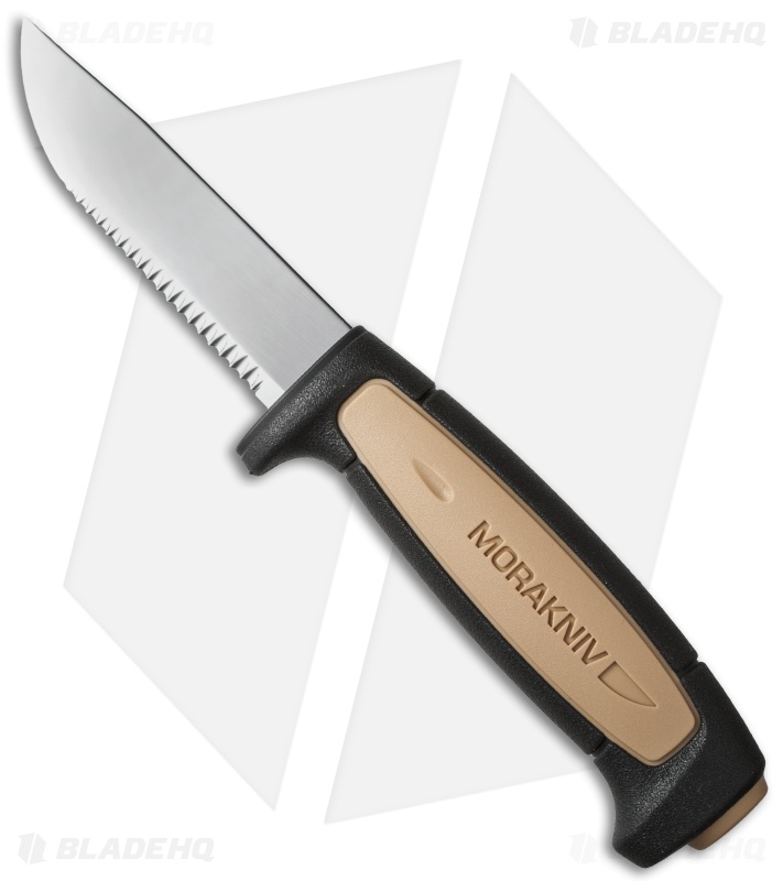 Morakniv Rope Knife Brown (3.25" Satin Serr) 12245 Sweden - Blade HQ