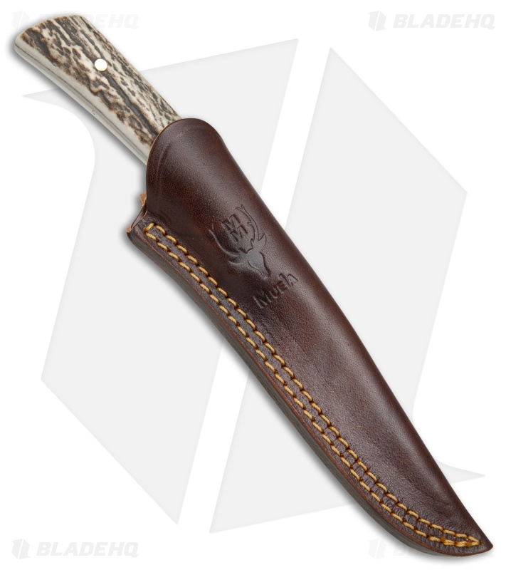 Muela Rebeco Fixed Blade Knife Stag Horn (4.5" Satin) - Blade HQ