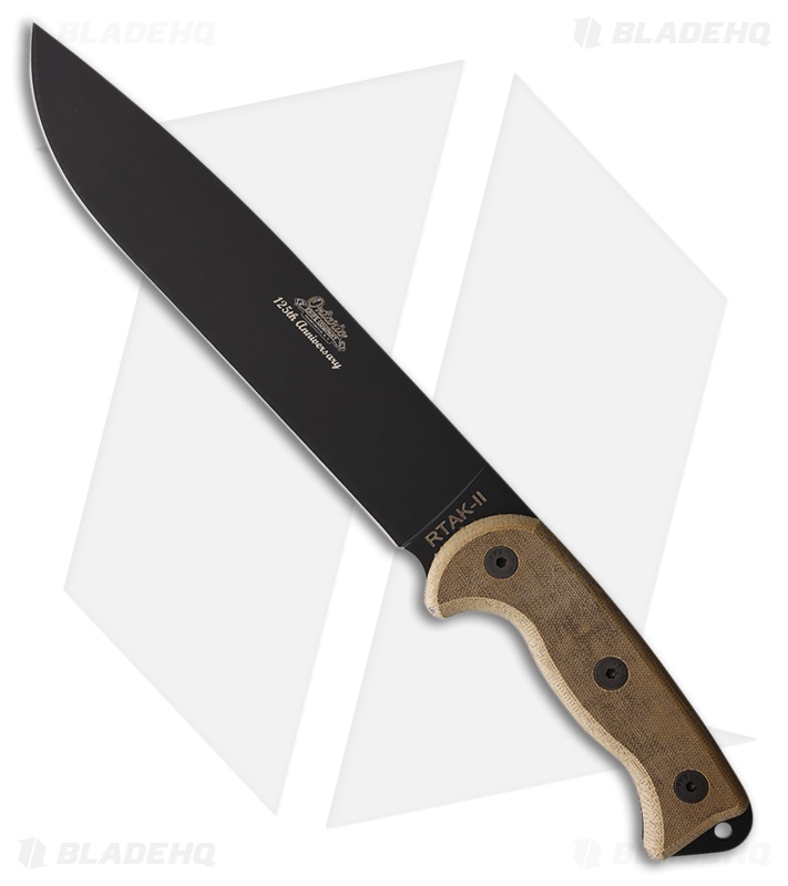 OKC 125th Anniversary RTAK II Fixed Blade Knife Tan Micarta (11" Black ...