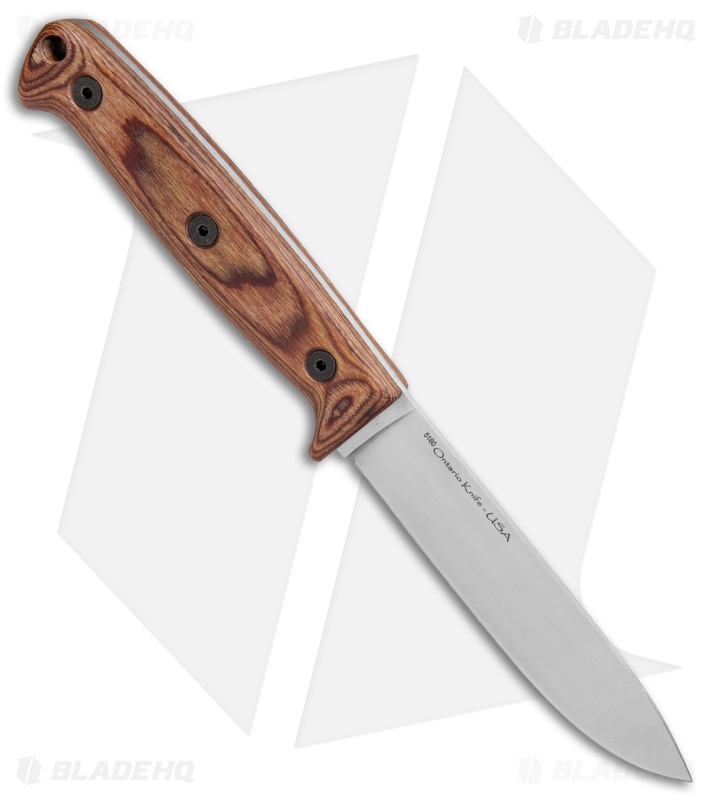 Ontario Bushcraft Field Fixed Blade Knife Walnut w/ Nylon Sheath (5 ...