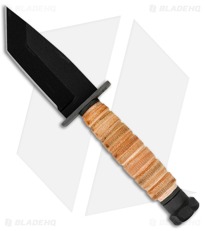 Ontario OKC Journeyman Tanto Fixed Blade Knife (3.6" Black) 6158 - Blade HQ