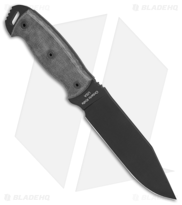 Ontario OKC Ranger RD-6 Fixed Blade Knife Black Micarta (6.6" Black ...