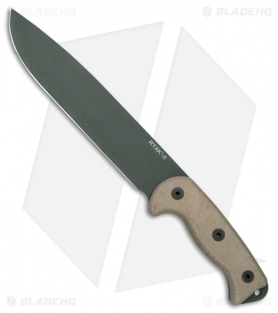 Ontario RTAK-II Knife Fixed Blade Knife Natural Micarta (10.5" Green ...