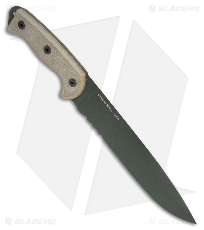 Ontario RTAK-II Knife Fixed Blade Knife Micarta (10.5" Green Serr) OKC ...