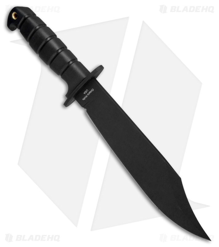Ontario SPEC PLUS SP10 Marine Raider Bowie Knife (9.75" Black) 8684 ...
