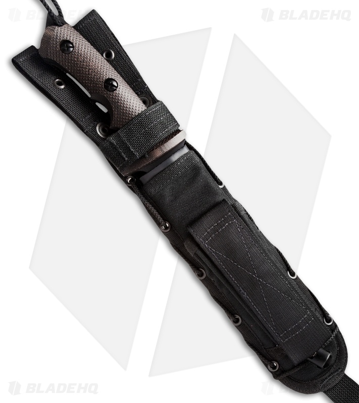 Treeman Knives Original Combat Bowie Knife Brown Micarta (8" Black ...