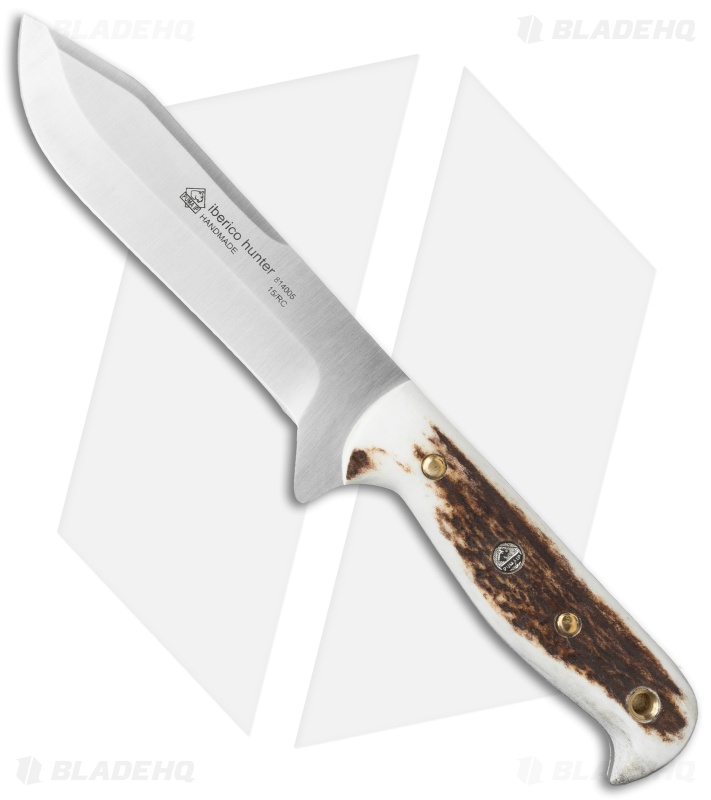 Puma IP Knives Iberico Hunter Fixed Blade Knife Stag Horn (5.25" Satin ...