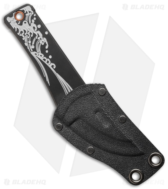 Rockstead CHOU Neck Knife Wave Etching (1.875" Polish DLC) - Blade HQ