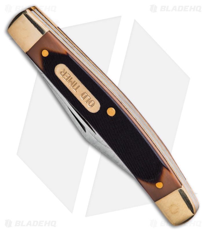 Old Timer Traditional Pocket Knife/Leather Keychain Set - Blade HQ