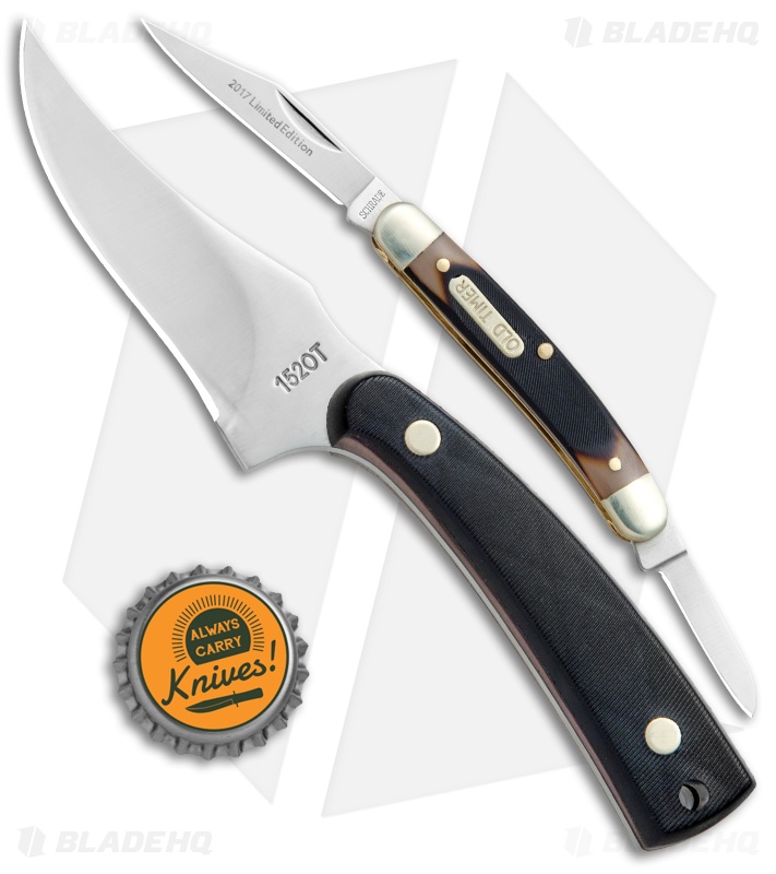 Schrade Old Timer Sharpfinger and Minuteman Knife Set (Set of 2) OTP17 ...