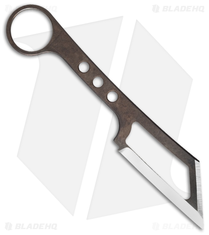 Snody Knives Custom Blood Runner Fixed Blade Knife (3.25" Copper Patina ...