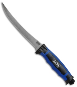 SOG Bladelight Fillet Fishing Knife w/ LEDs (6.0" Satin Plain) BLT31K ...