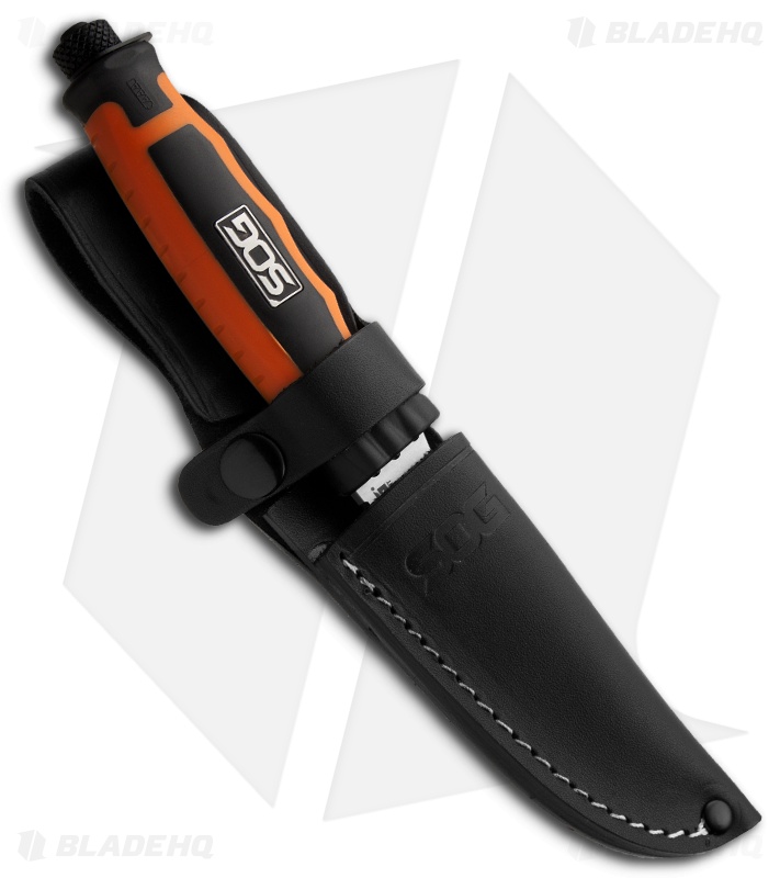 SOG Bladelight Hunt Fixed Blade Knife Orange (3.8" Satin) BLT20L - Blade HQ