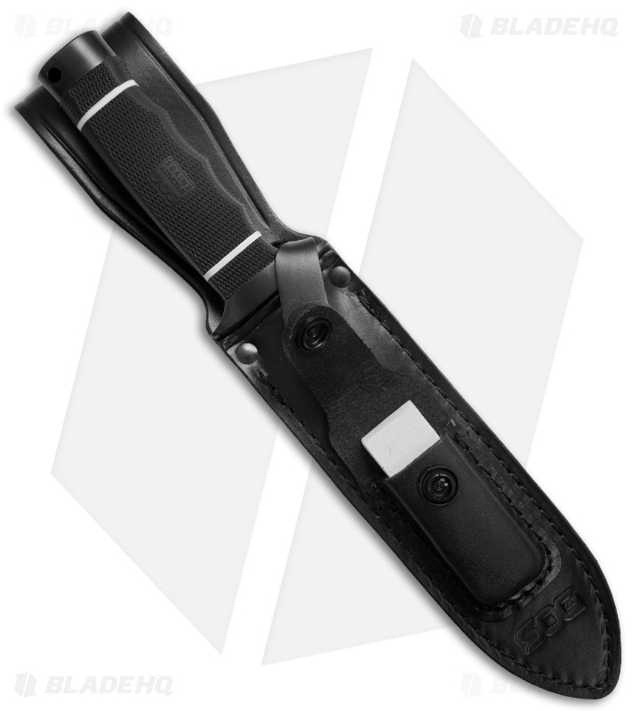 SOG Demo Fixed Blade Knife (7.2" Black Plain) SSD-01 - Blade HQ