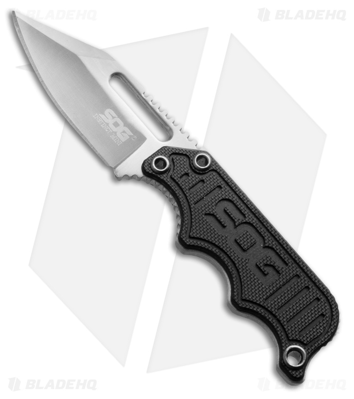 SOG Instinct Mini Fixed Blade Knife Black G-10 (1.9" Satin) NB1002 ...