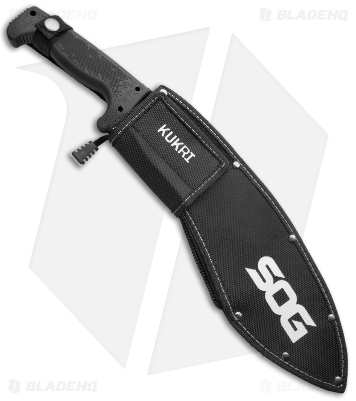 SOG Knives SOGfari Kukri Machete (12" Black) MC11 - Blade HQ