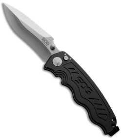 SOG Zoom Mini Drop Point Spring Assisted Knife (3.125" Satin) ZM1001 ...