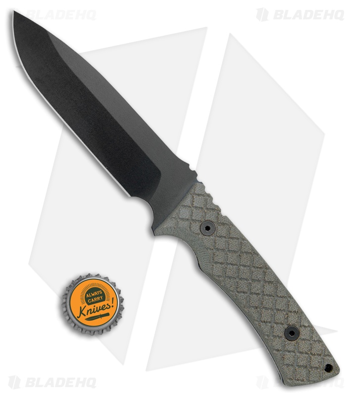 Spartan Blades Damysus Fixed Blade Knife Green Micarta (5.5" Black ...
