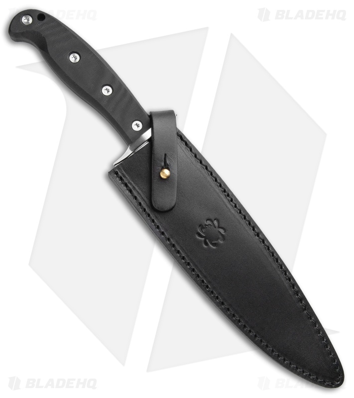 Spyderco Respect Bowie Fixed Blade Knife Black G-10 (7.9" Satin) FB44GP ...