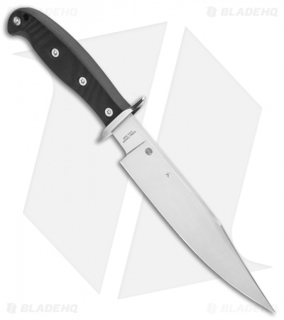 Spyderco Respect Bowie Fixed Blade Knife Black G-10 (7.9" Satin) FB44GP ...