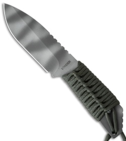 Strider MFS Fixed Blade Knife OD Cord Wrap (4.125" Tiger Stripe) - Blade HQ