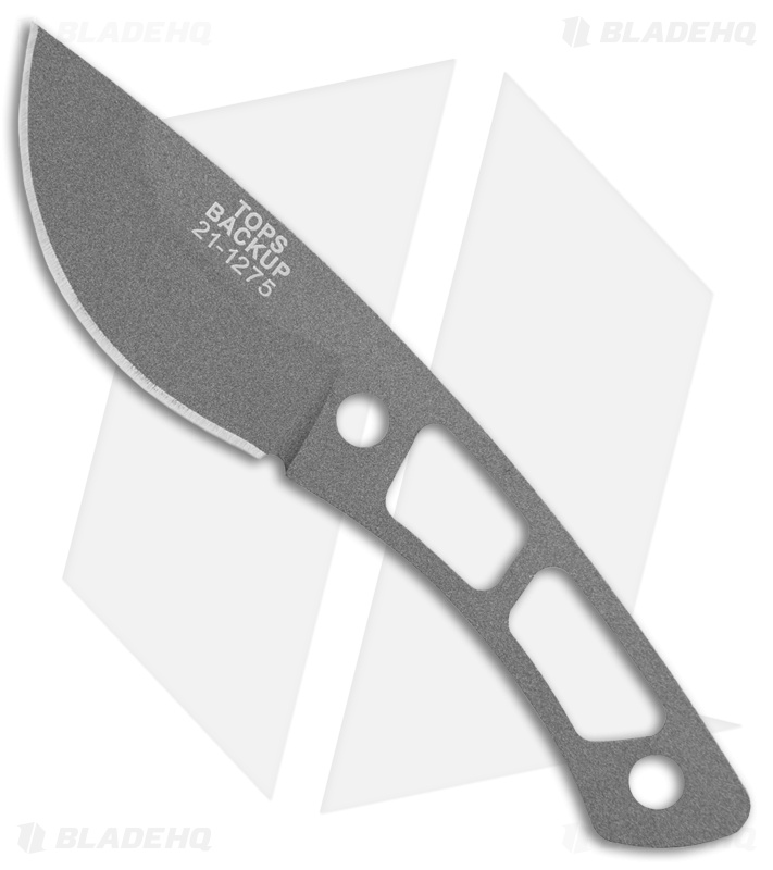 TOPS Backup Knife Gray Tungsten (Gray Cerakote) - Blade HQ