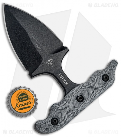 TOPS Knives I Stick Push Dagger Fixed Blade Gray Micarta (3.5" Black ...