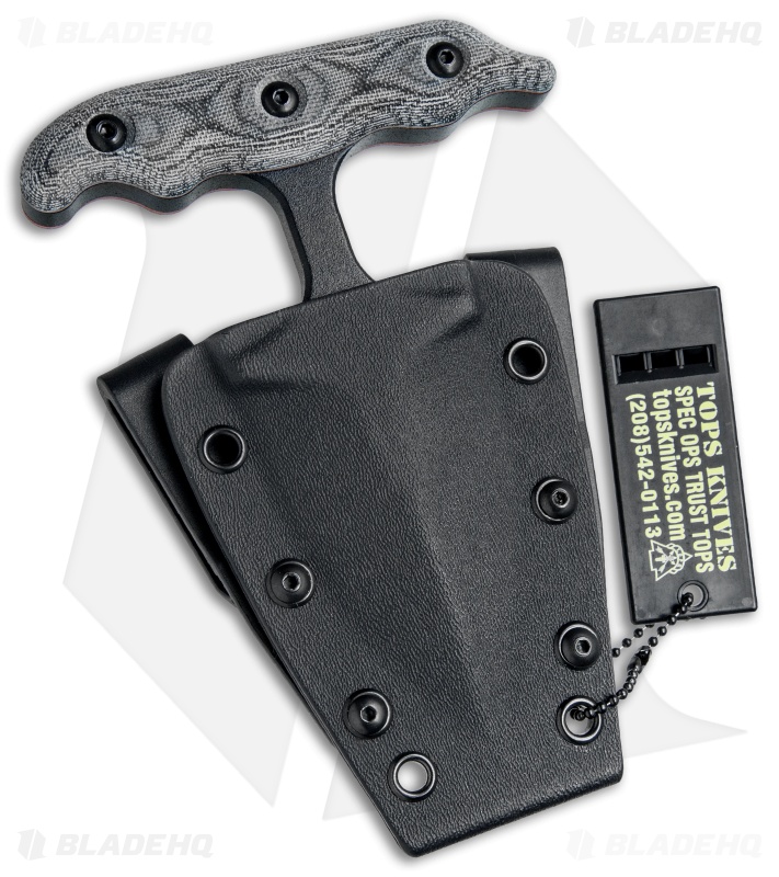 TOPS Knives I Stick Push Dagger Fixed Blade Gray Micarta (3.5" Black ...