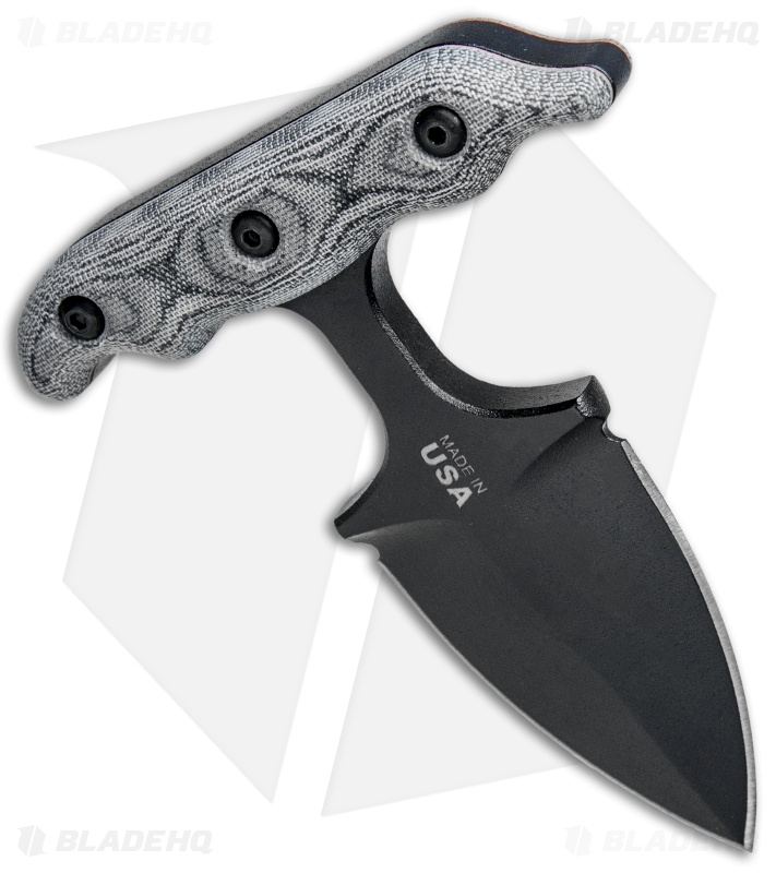 TOPS Knives I Stick Push Dagger Fixed Blade Gray Micarta (3.5" Black ...