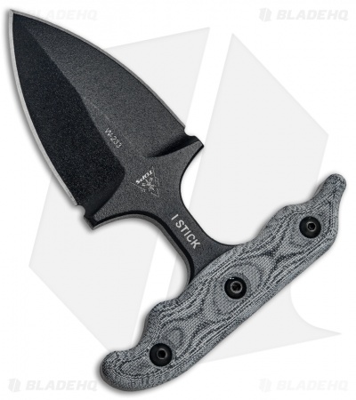 TOPS Knives I Stick Push Dagger Fixed Blade Gray Micarta (3.5" Black ...