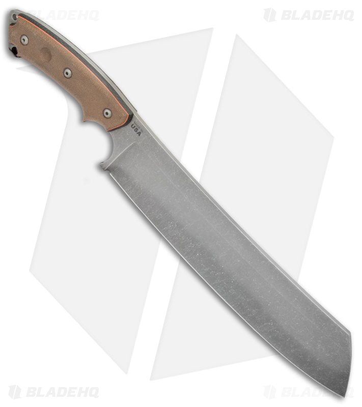 TOPS Knives El Chete Fixed Blade Chopper Knife w/ Dangler (12" Acid SW ...