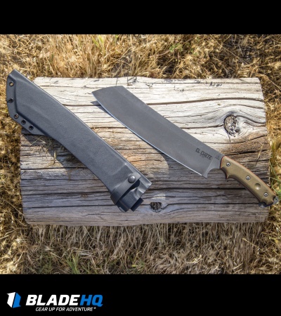 TOPS Knives El Chete Fixed Blade Chopper Knife w/ Clip (12" Acid SW ...