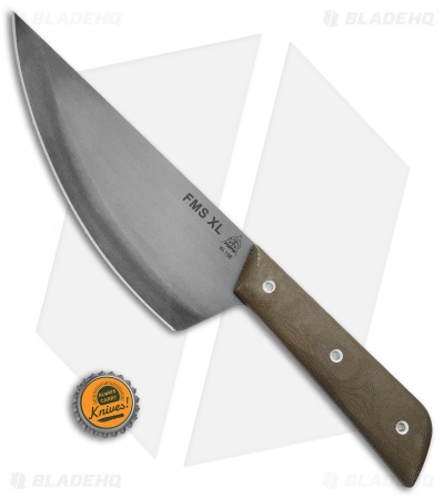 TOPS Knives Frog Market Special XL Knife Green Micarta (7.5" Black ...