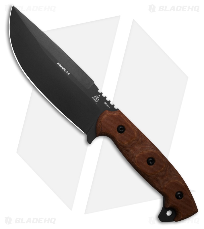 TOPS Knives Armado 6.5 Fixed Blade Knife Tan Micarta Gray