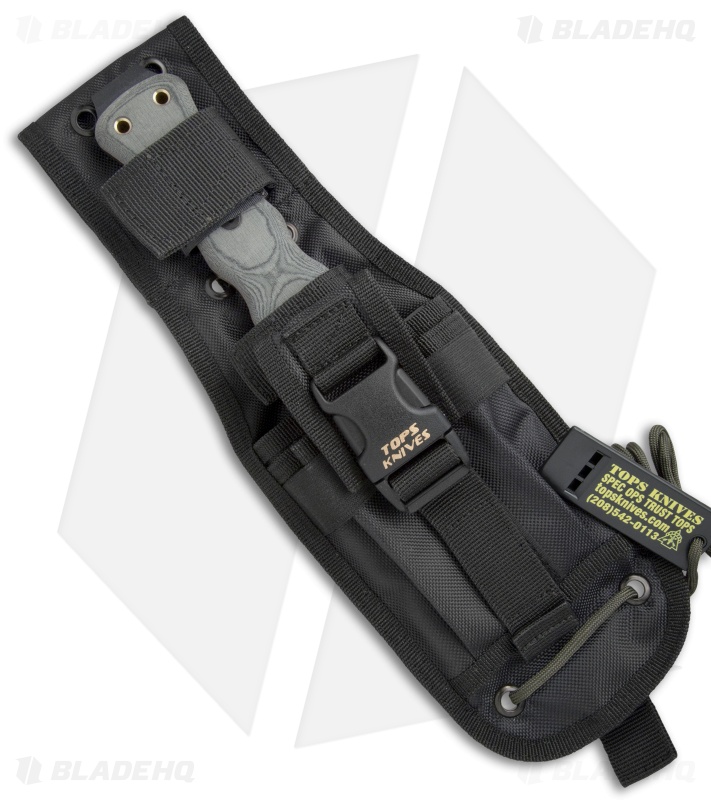 TOPS Knives Tracker Digger Fixed Blade Knife Black Micarta (4.75" Black ...