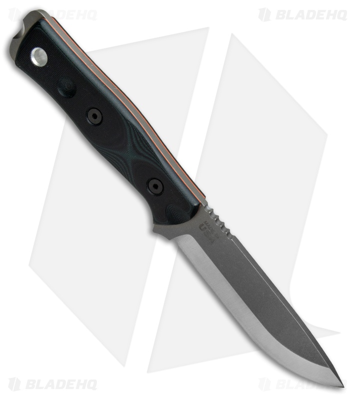 TOPS Knives BOB Fieldcraft Knife Black/Green G-10 (4.625" Gray) - Blade HQ