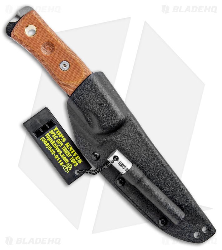TOPS Knives BOB - Fieldcraft Knife | Brown Micarta + Camo | Blade HQ