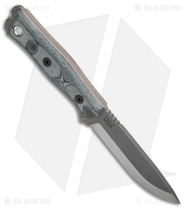 TOPS Knives BOB Fieldcraft Knife Gray Micarta (4.625" Gray) - Blade HQ